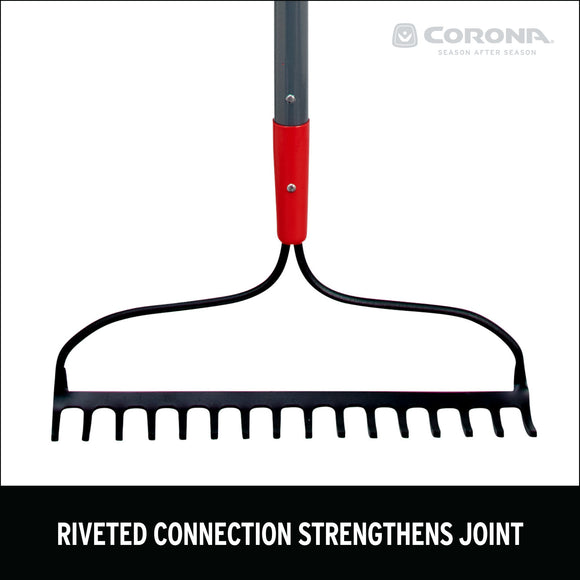 Forged Bow Rake, 16 Head, 16 Tines, Fiberglass Handle | Corona Tools